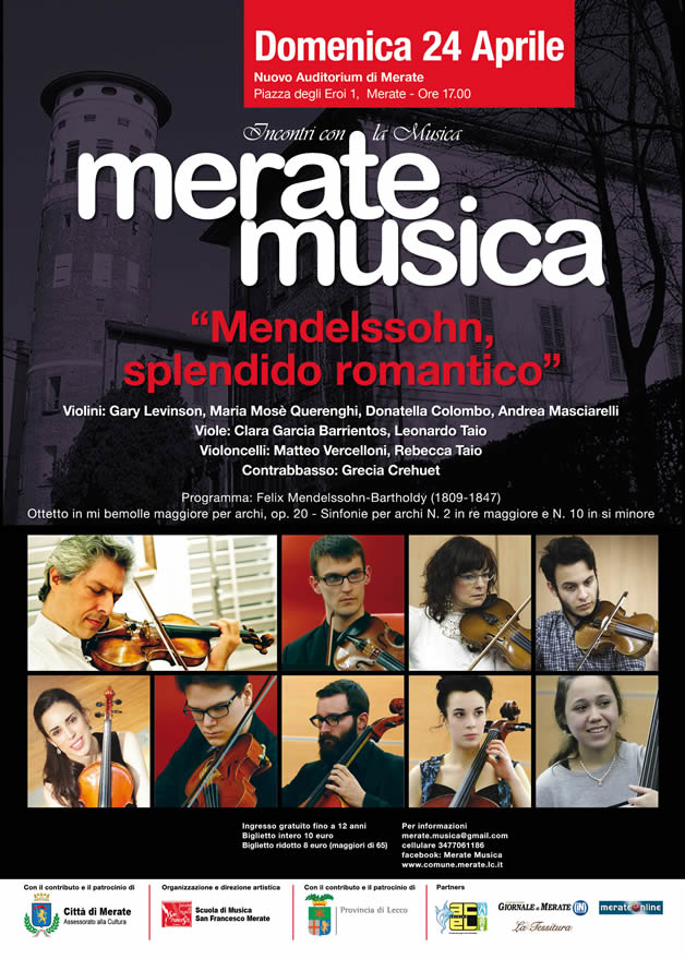 Merate musica: il cartellone rosso il 24 con ''Mendelssohn, splendido ...